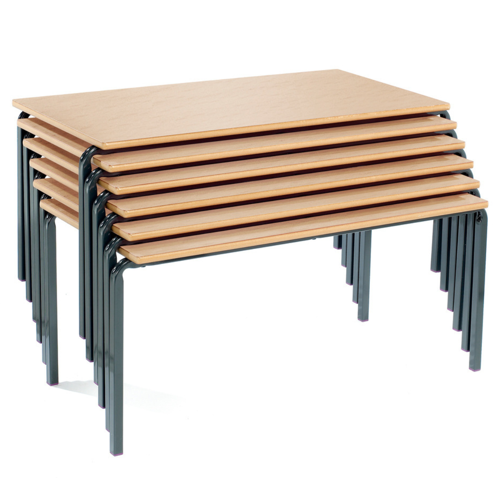 Value Stacking Crushed Bent Tables - Rectangular - Bull Nose Edge | Educational Equipment Supplies