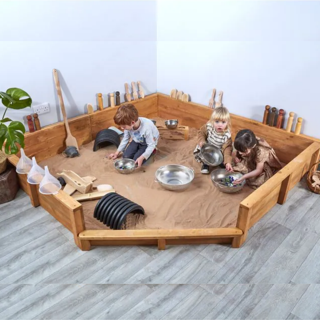 Corner Wooden Play Sandpit | Educational Equipment Supplies