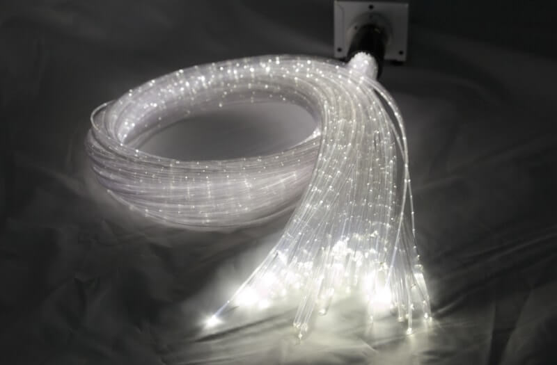 LED White Twinkle Light Source - Mains Powered + Clear Fibre Optic Strands | Educational ...