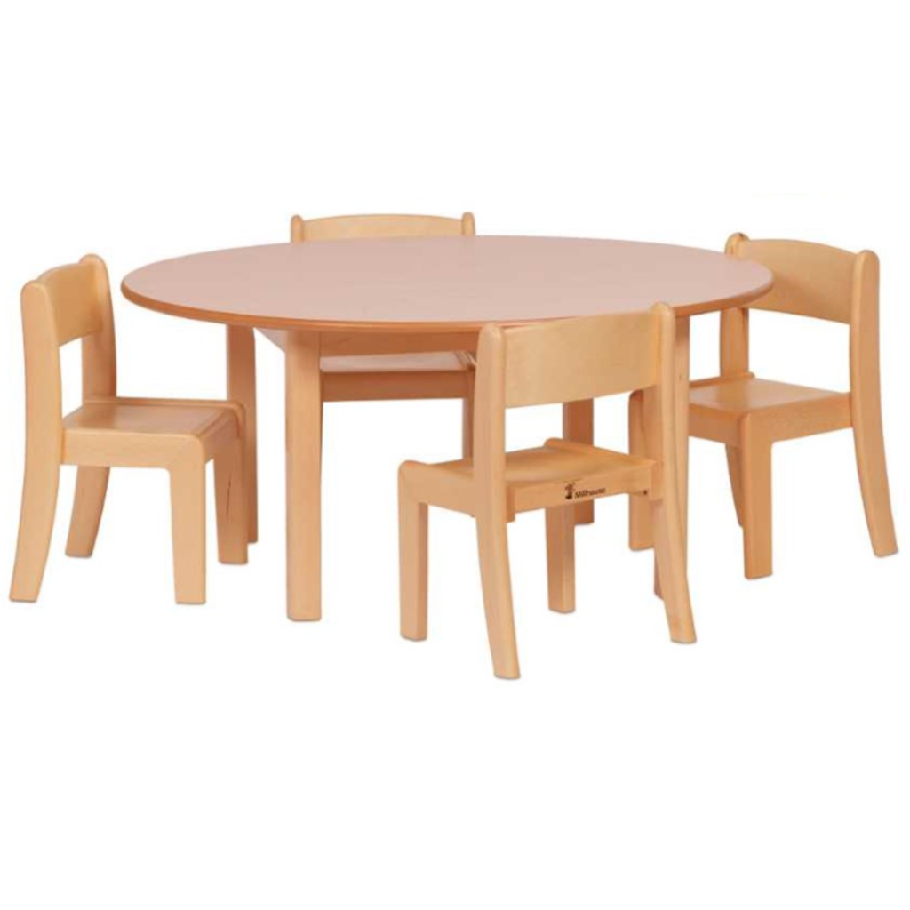 Millhouse Large Circular Table & 8 Stacking Chairs | Educational Equipment Supplies