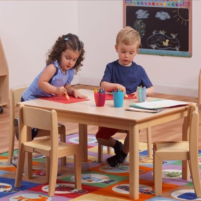 Playscapes Medium Rectangular Table & 6 Stacking Chairs | Educational Equipment Supplies