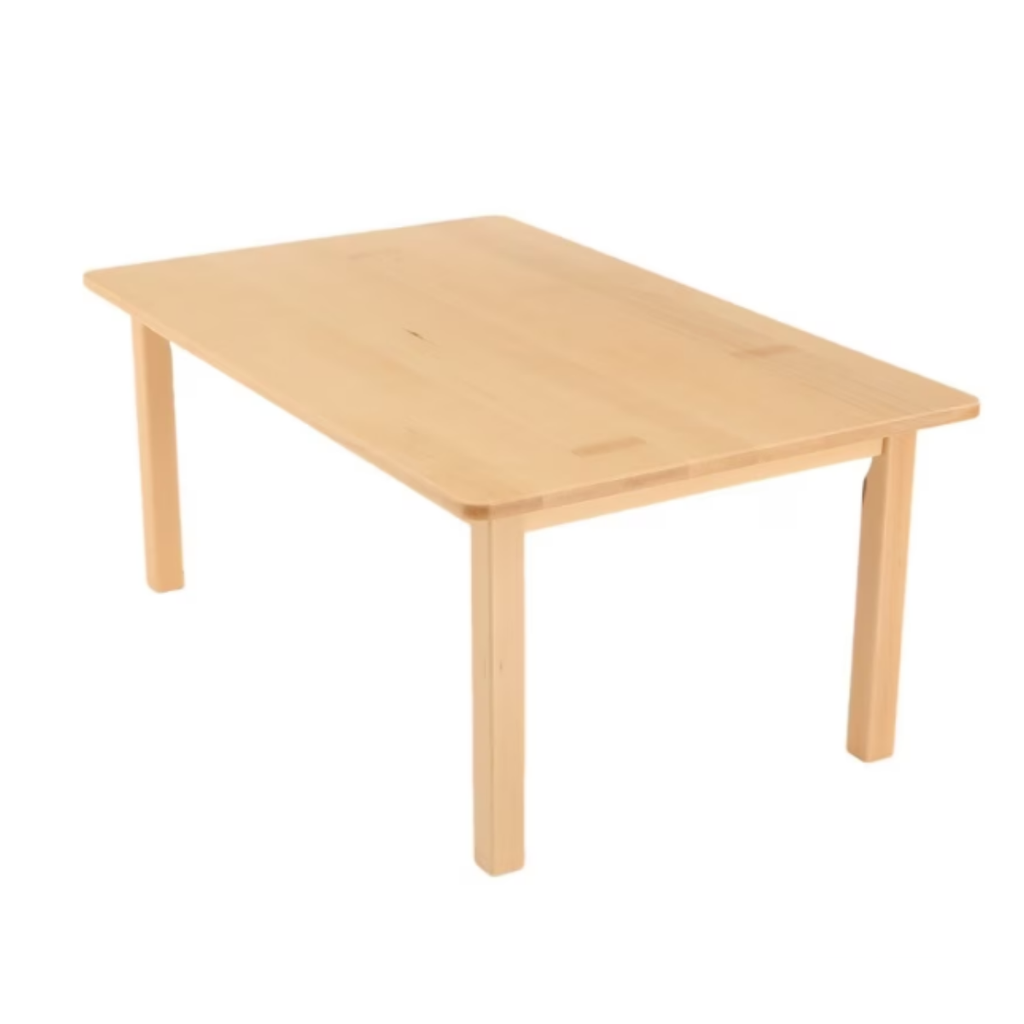 Solid Beech Nursery Rectangular Table - W960 x D690mm | Educational Equipment Supplies