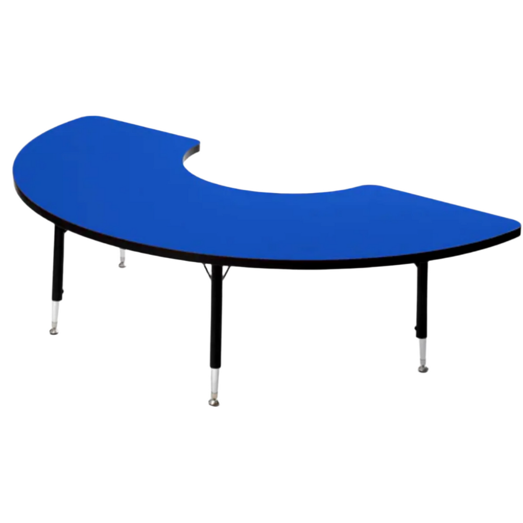 Tuf-Top™ Height Adjustable Arc Table - Blue | Educational Equipment Supplies