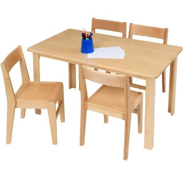 Devon Solid Beech Table - Rectangular Medium - D690 x W1200mm | Educational Equipment Supplies