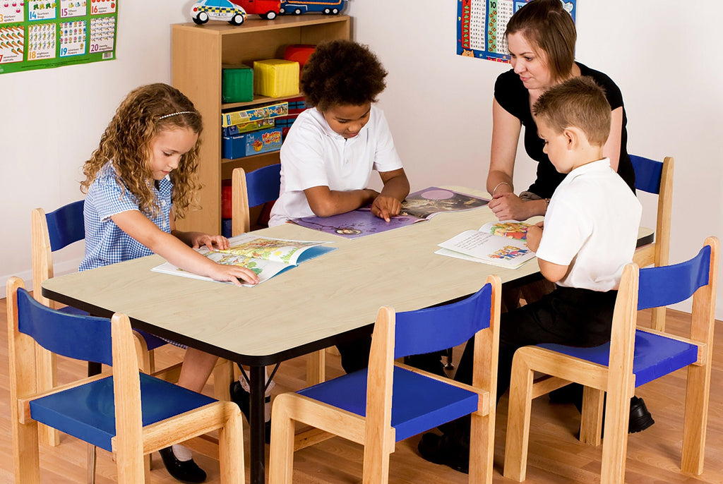 Tuf-Top™ Height Adjustable Rectangular Table - Maple | Educational Equipment Supplies