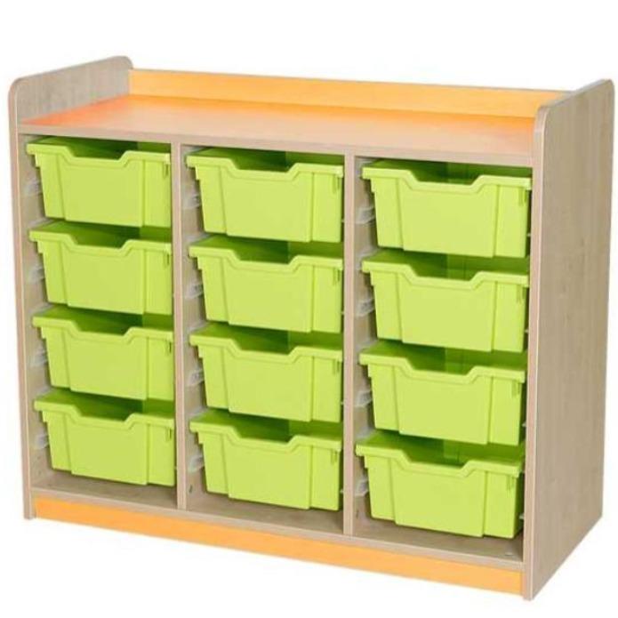 Kubbyclass Triple Column Tray Storage Units - 15 Deep Trays ...