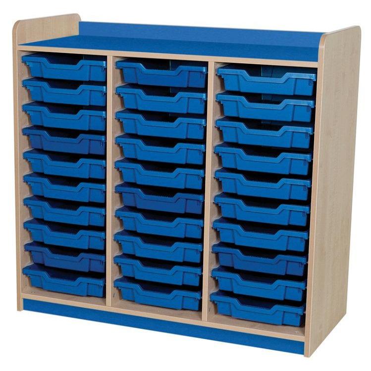 Kubbyclass Triple Column Tray Storage Units -30 Shallow Trays ...