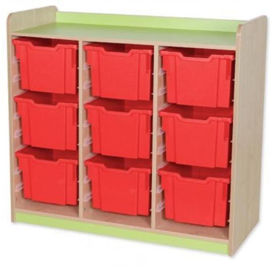 Kubbyclass Triple Column Tray Storage Units -9 Deep Trays | Educational Equipment Supplies
