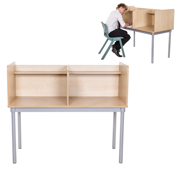 KubbyClass Square Double Study Carrel | Educational Equipment Supplies