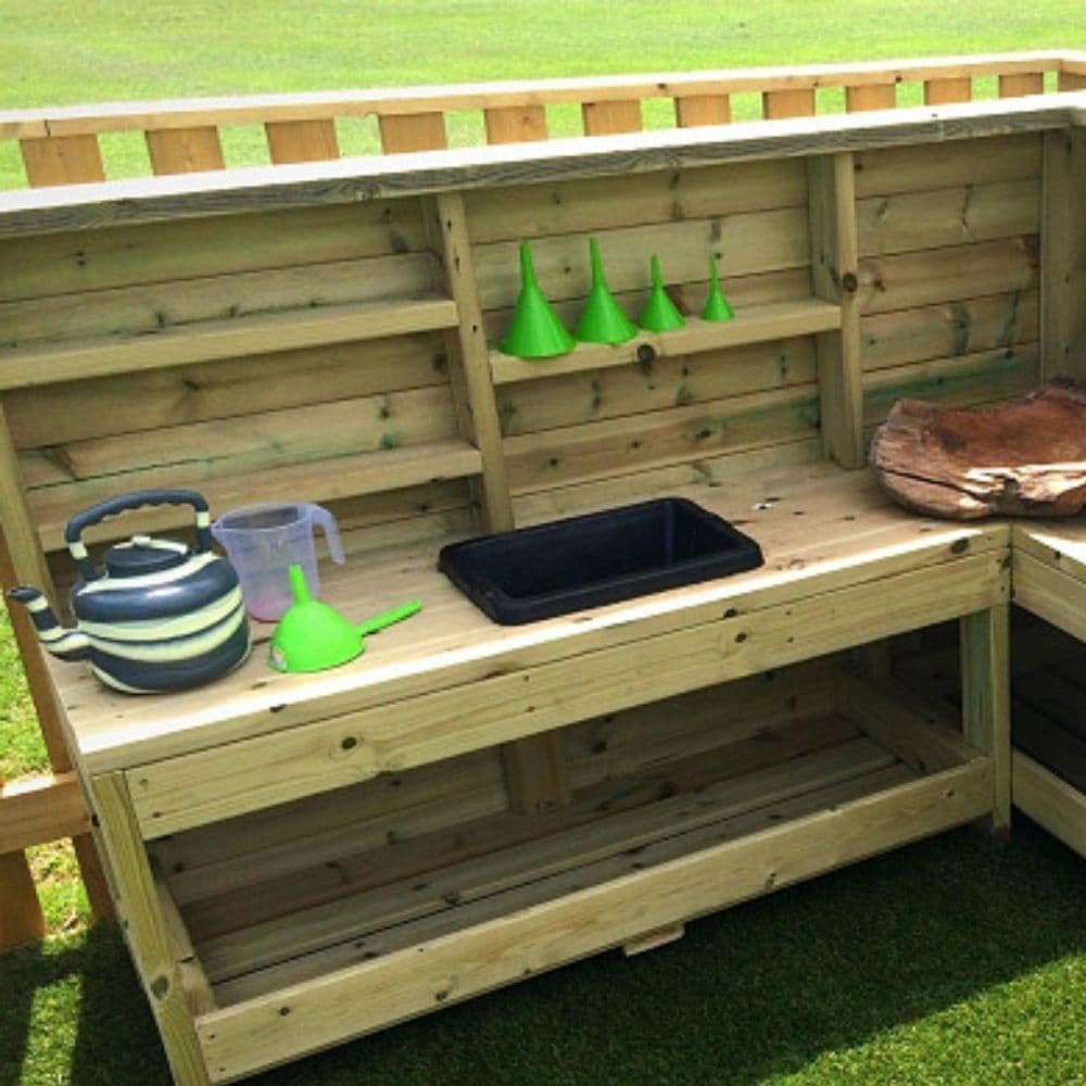 Childrens Outdoor Wooden Messy Corner Kitchen | Educational Equipment Supplies