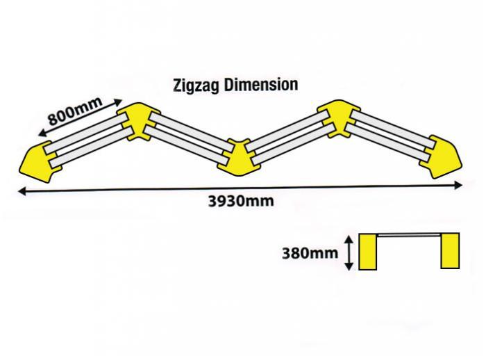 Outdoor Plastic Zig-Zag Bench Seating | Educational Equipment Supplies