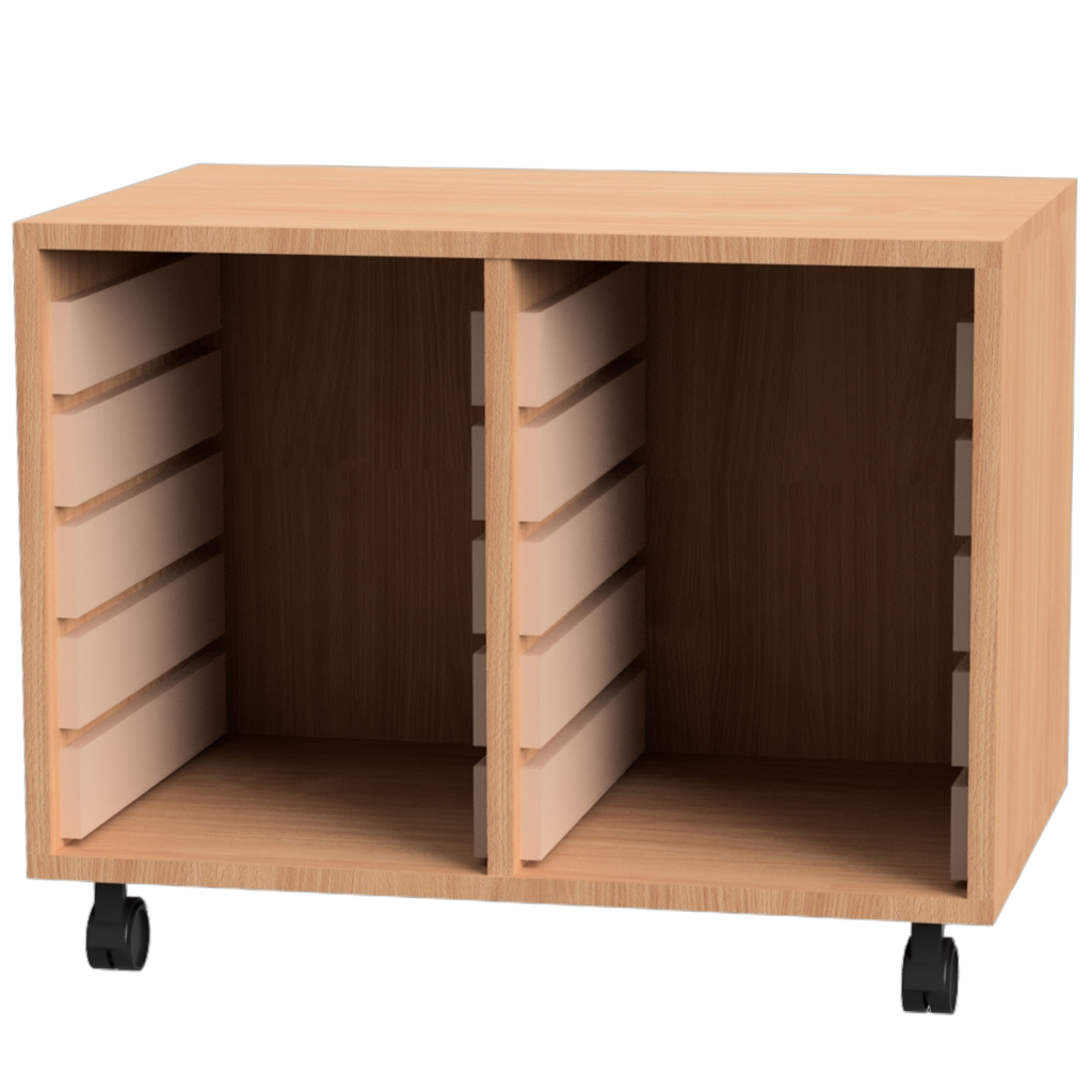 10 Tray Double Mobile Unit - No Trays | Educational Equipment Supplies