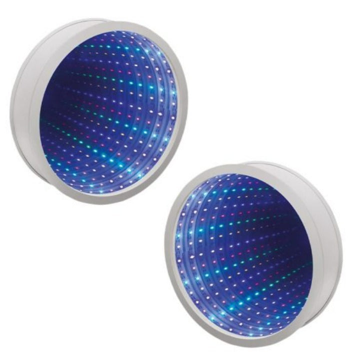 2 x Infinity Mirrors 23cm Sensory Light Up LED Tunnel | Educational ...