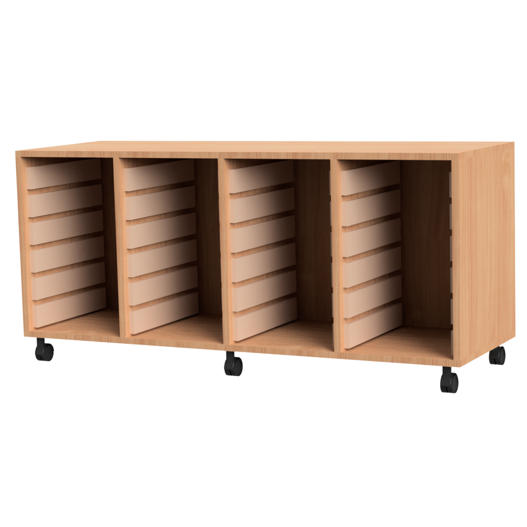 24 Tray Quad Mobile Unit - No Trays | Educational Equipment Supplies