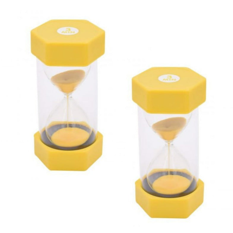 3 Minute Large Sand Timer Pack x 2 | Educational Equipment Supplies