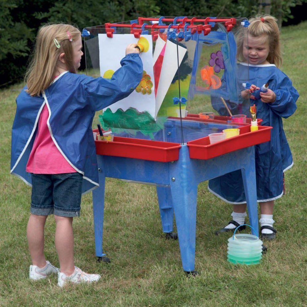 4 Sided Mobile Perspex Space Saver Easel | Educational Equipment Supplies