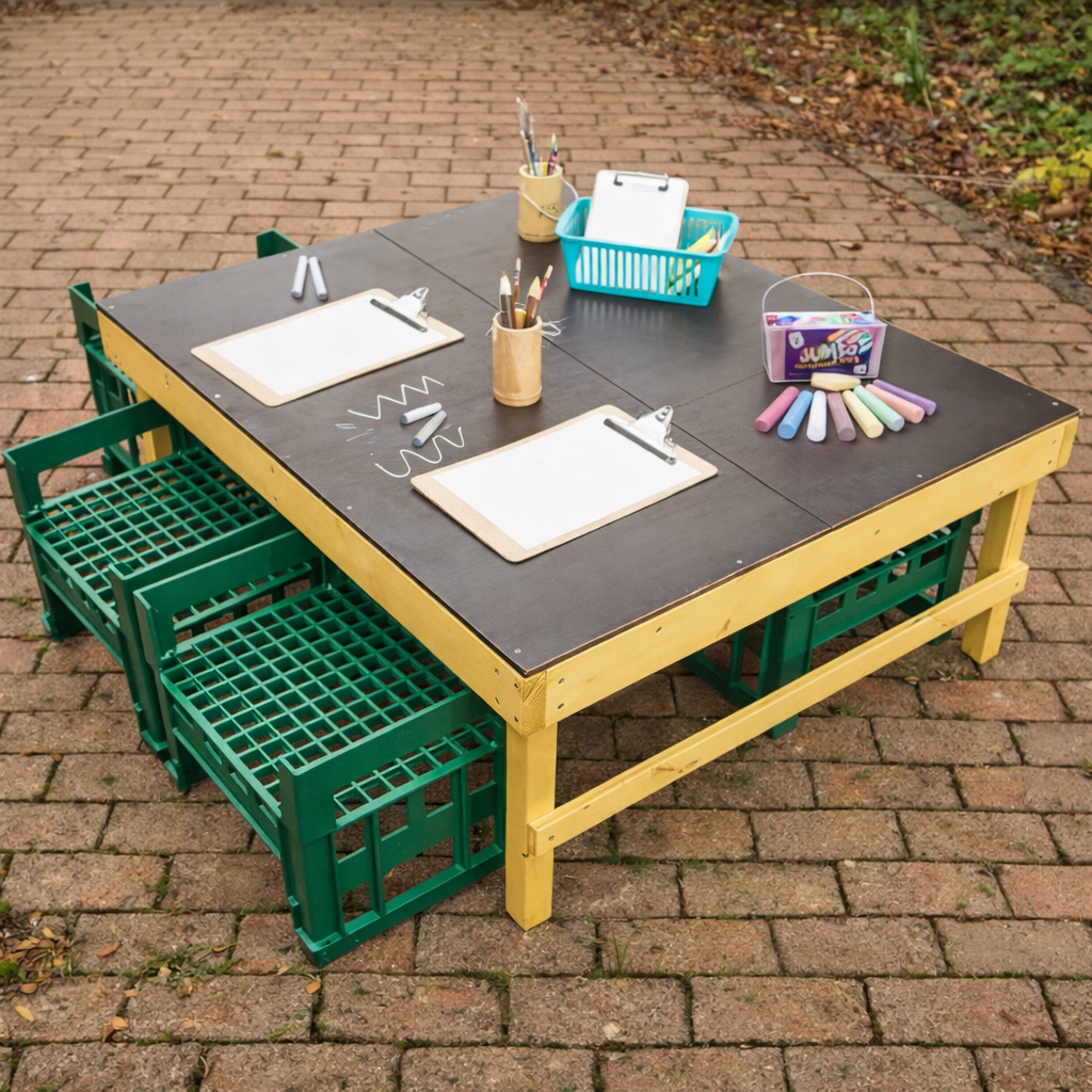 Windmill H Crate Low Playchalk Table| Outdoor wooden furinture | ee ...