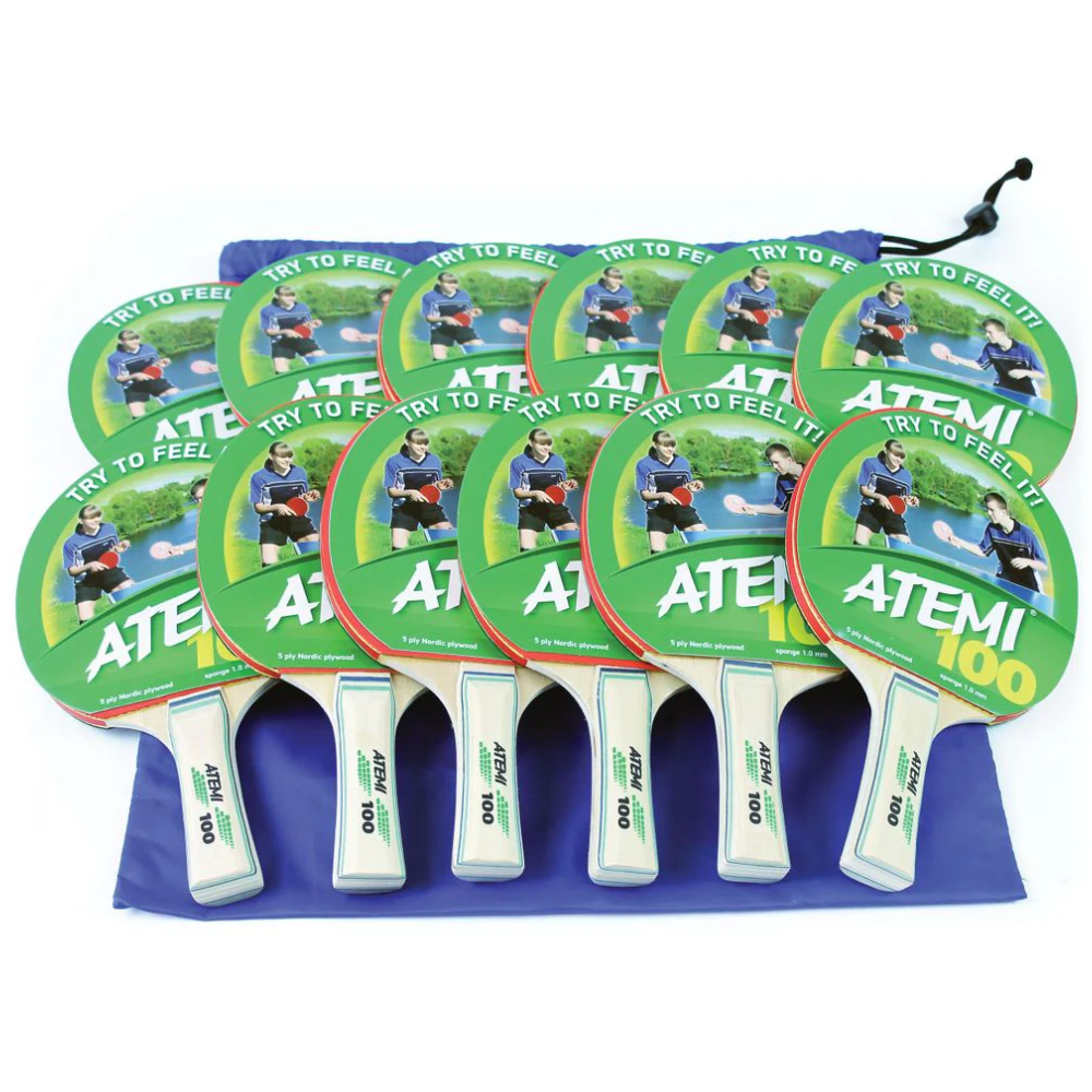 Atemi 100 Table Tennis Bat x 12 | Educational Equipment Supplies