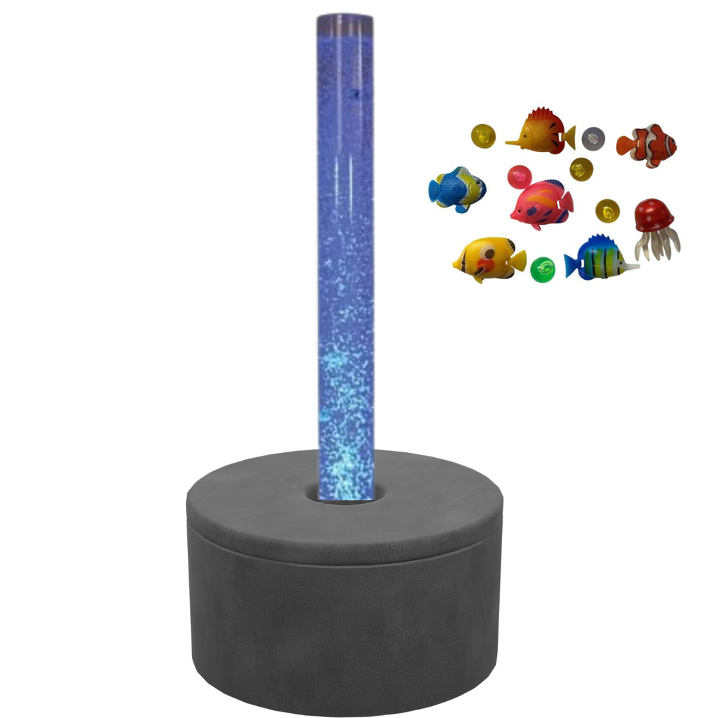 Sensory Large Bubble Tube + Round Padded Plinth | Educational Equipment ...