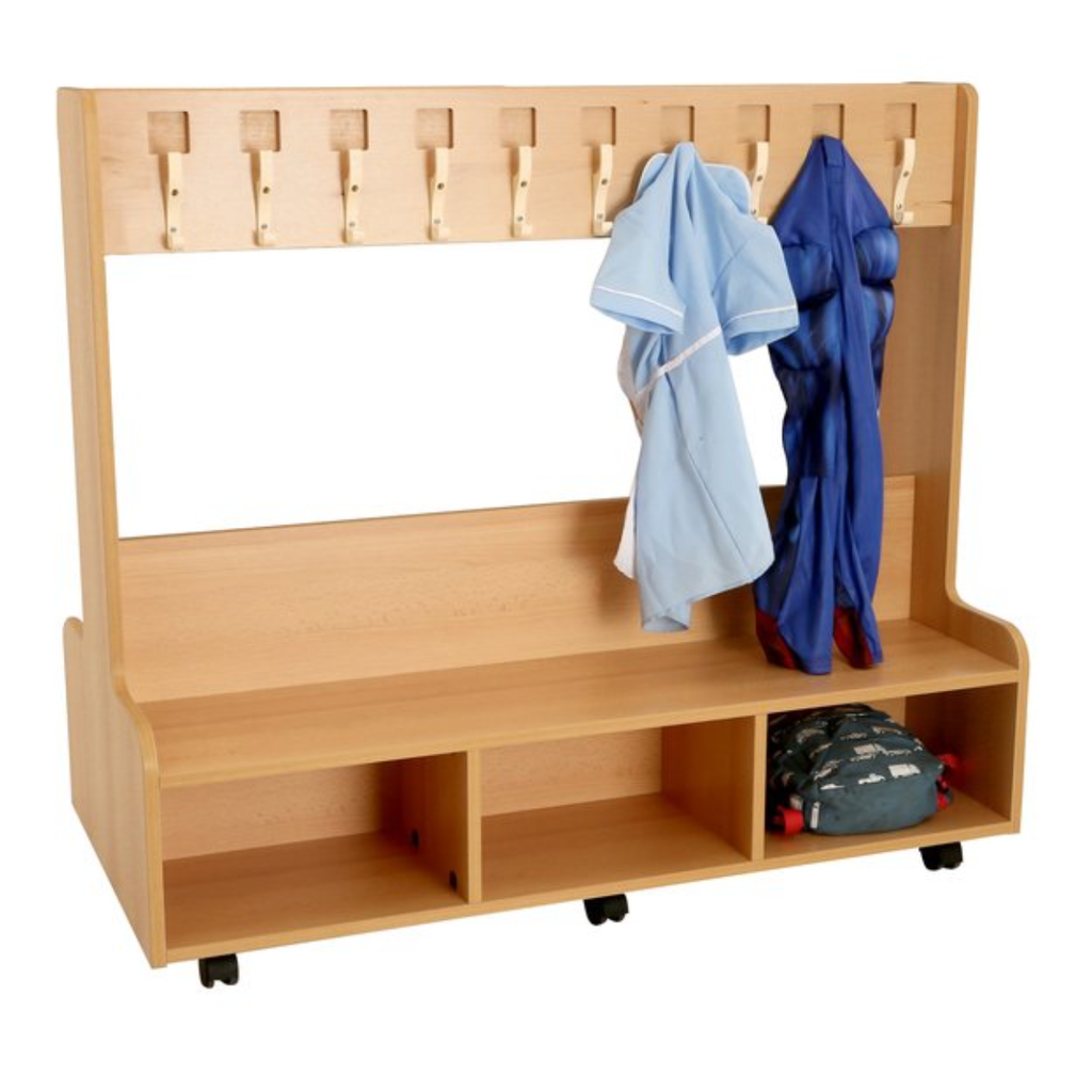 Beech Mobile Cloakroom / Dressing Up Trolley | Educational Equipment ...