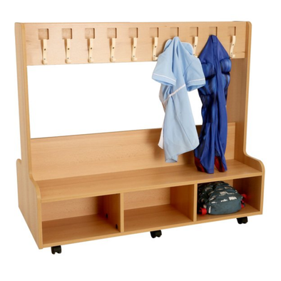 Beech Mobile Cloakroom / Dressing Up Trolley | Educational Equipment ...