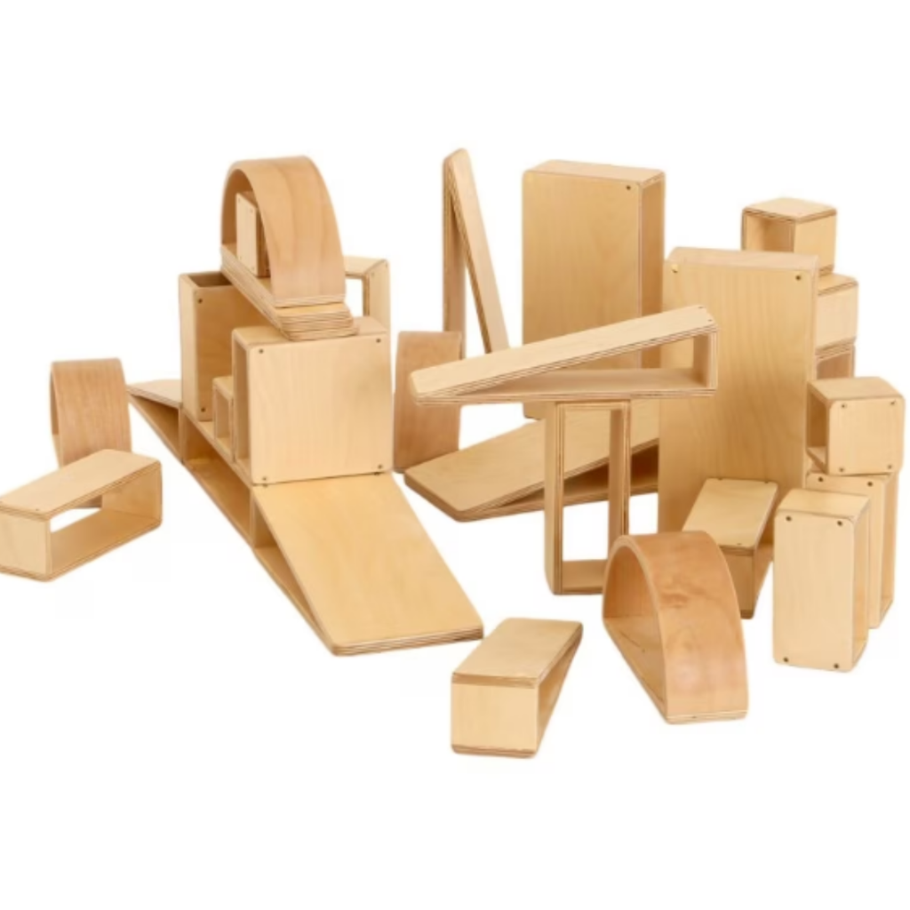Brico Wooden Blocks - 30 Piece Set | Educational Equipment Supplies