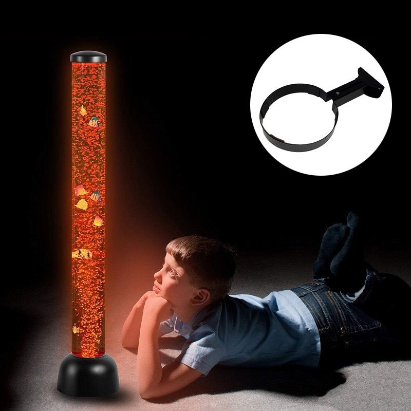 Sensory Bubble Tube Colour Changing Light + Fish + Wall Bracket ...