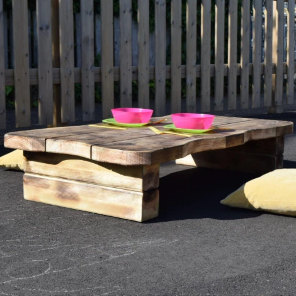 Children's Outdoor Low Rustic Table | Educational Equipment Supplies