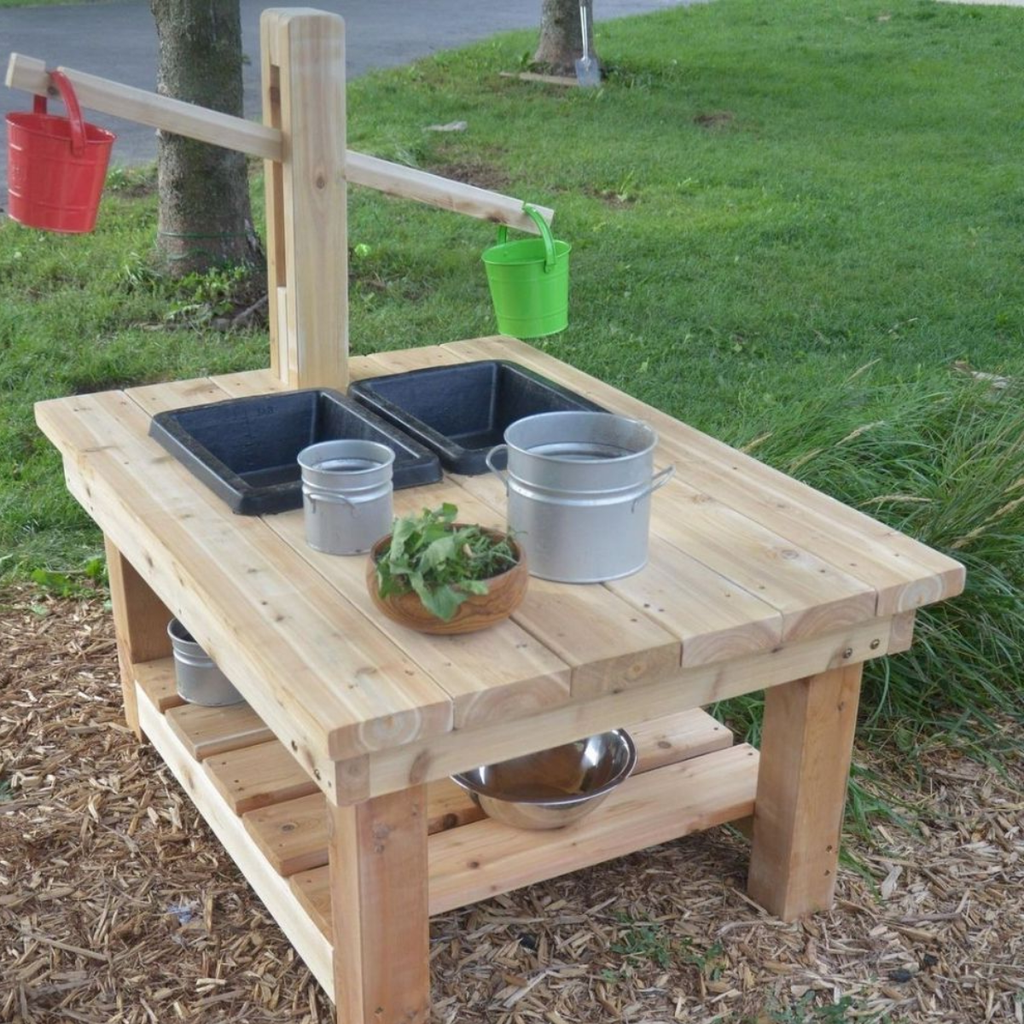 Childrens Outdoor Wooden Weights and Scales Table | Educational ...