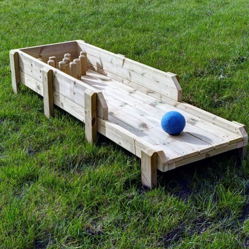 Childrens Outdoor Wooden Bowling Alley | Educational Equipment Supplies