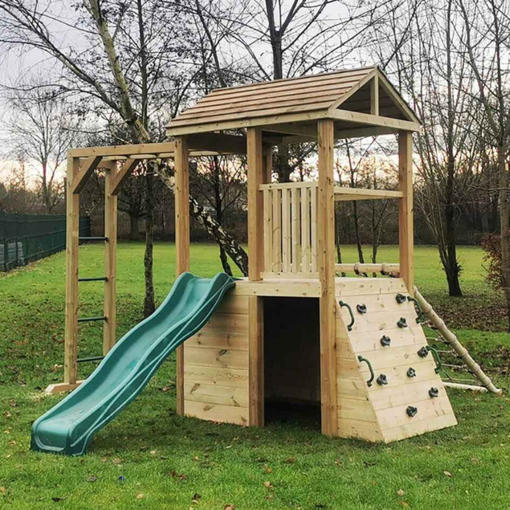 Climbing Frame Playset + Rope Wall & Monkey Bars | Educational ...
