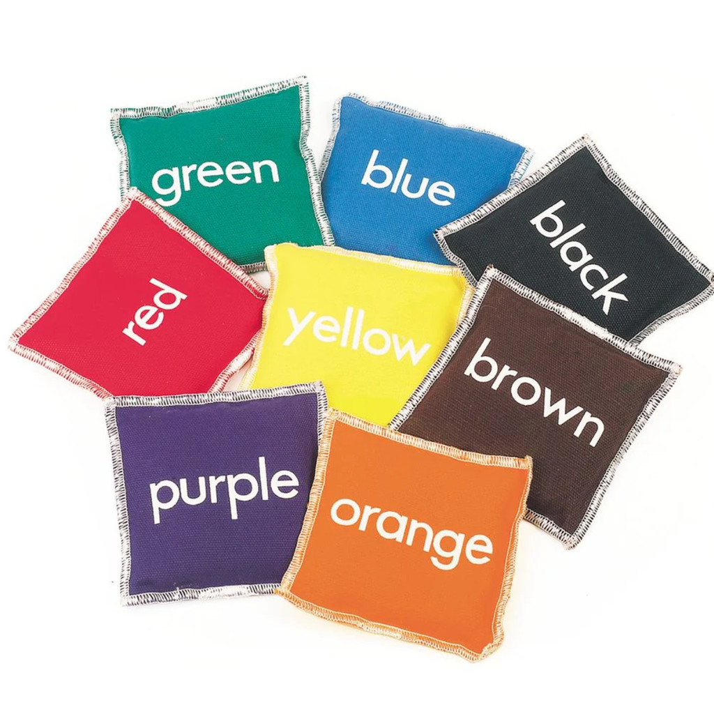 Coloured Bean Bags X 8 Educational Equipment Supplies