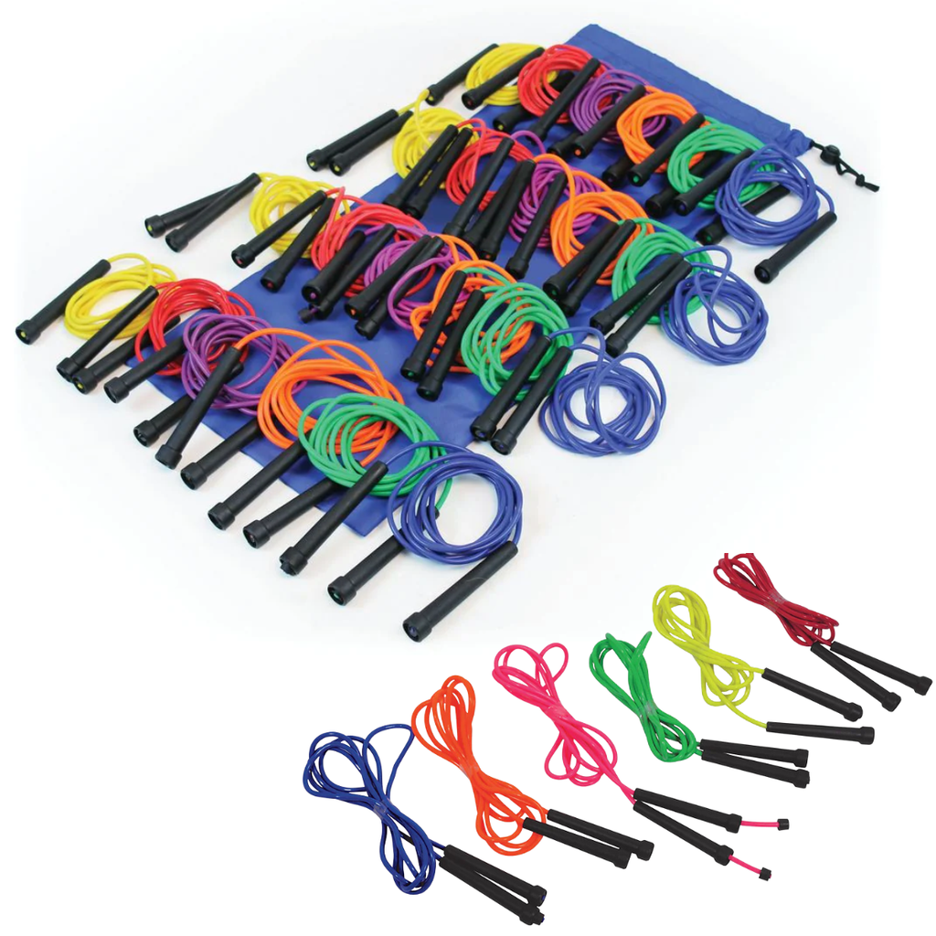 Coloured Plastic Skipping Ropes x 24 | Educational Equipment Supplies