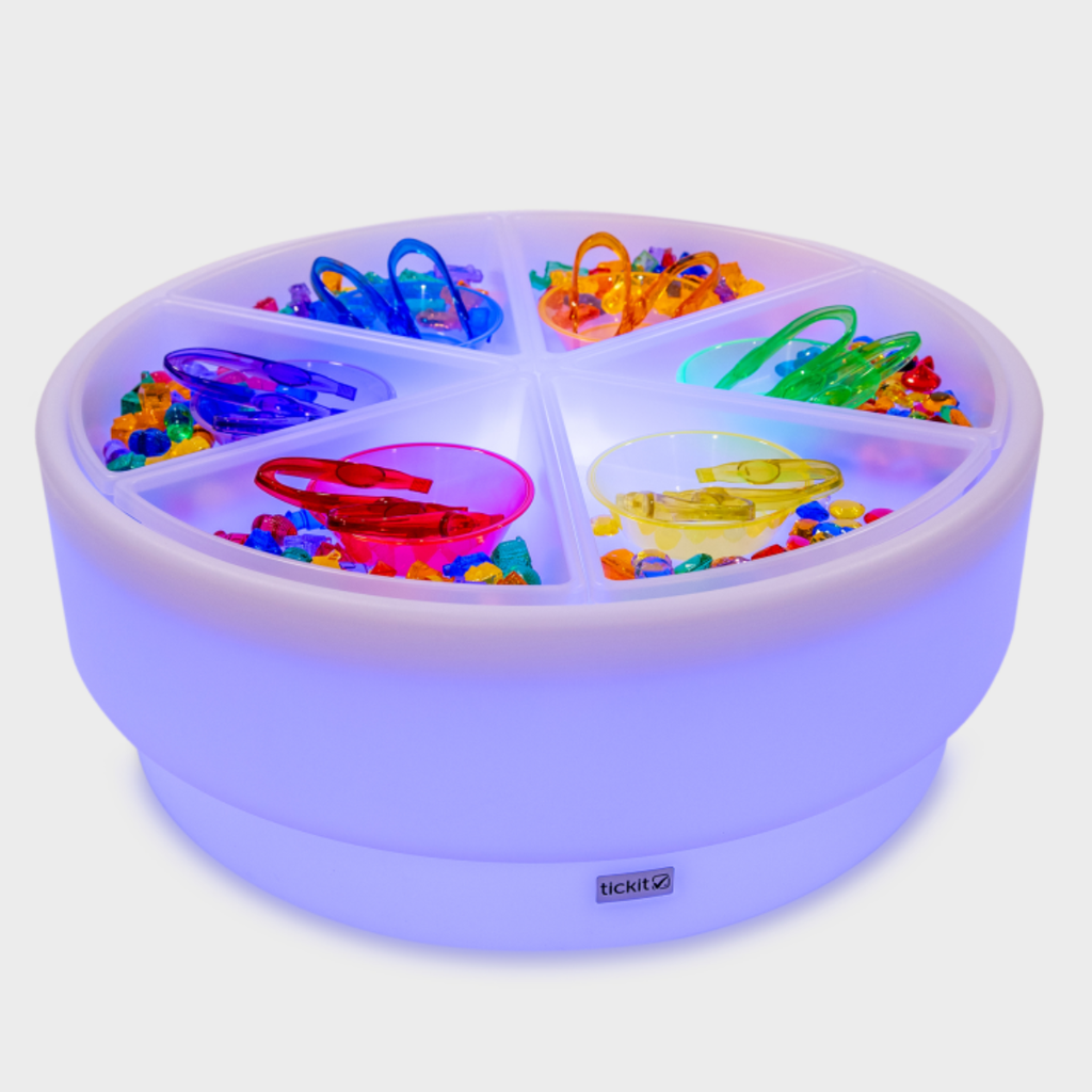 Sensory Mood Discovery Glow Low Table + Discovery Trays Set ...