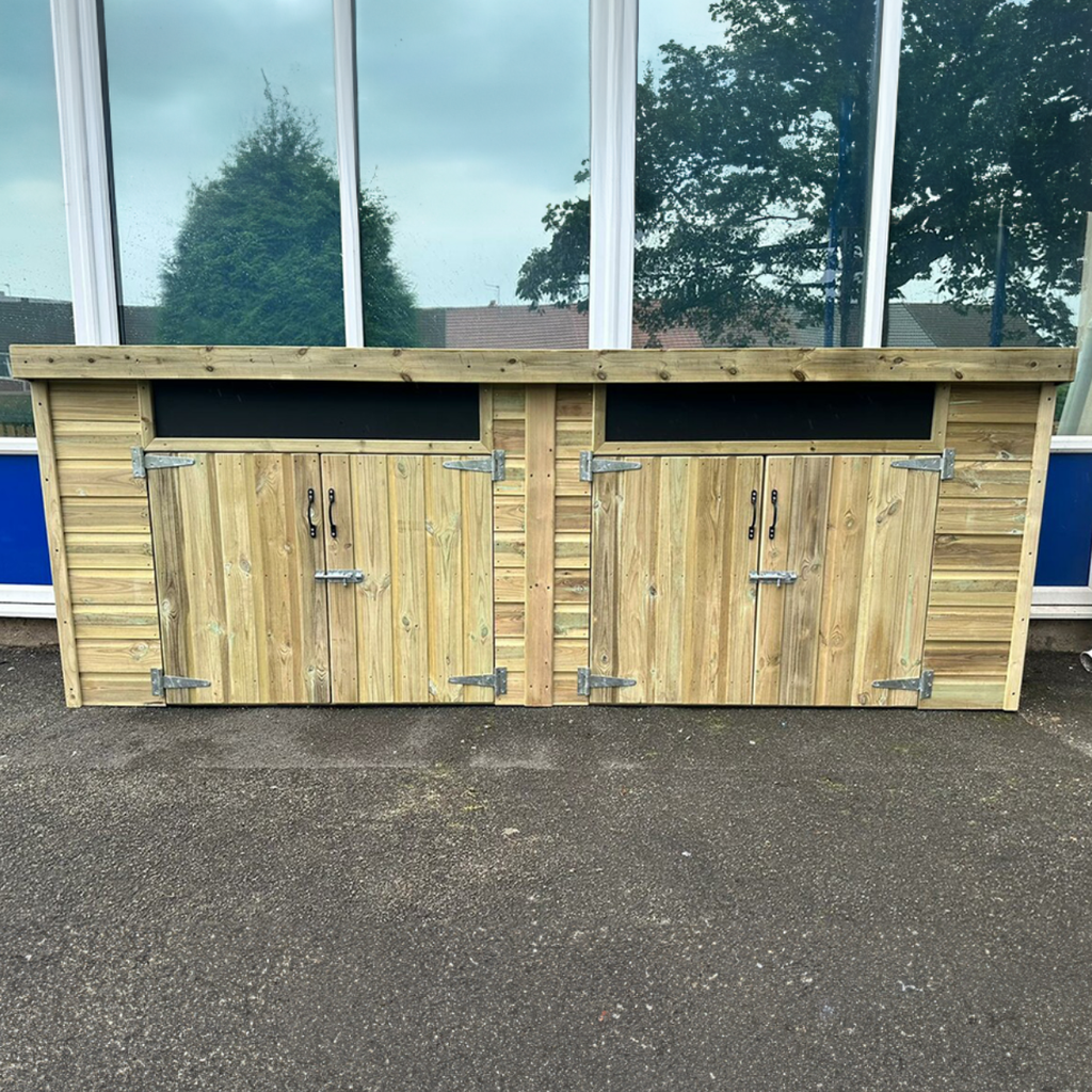 Double Playground Storage Shed With Chalkboard | Educational Equipment ...