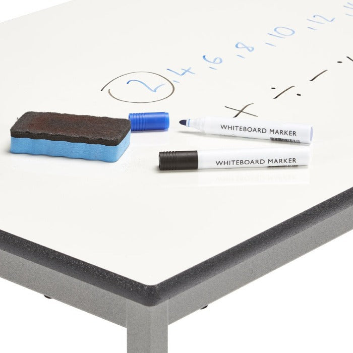 Dry Wipe Whiteboard Stacking Crushed Bent Table - Square - Duraform ...