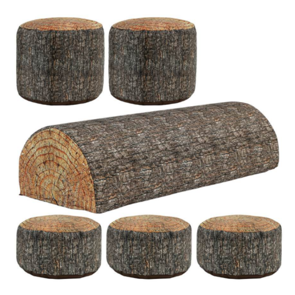 Eden Soft Seating Tree Bundle - 3 x Tree Stump, 2 x Large Tree Stump, 1 ...