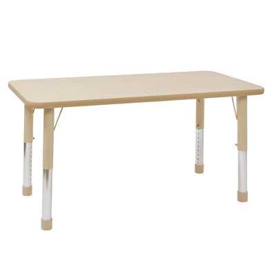 Elegant Height Adjustable Rectangular Table 1200 x 600mm + 6 Chairs ...