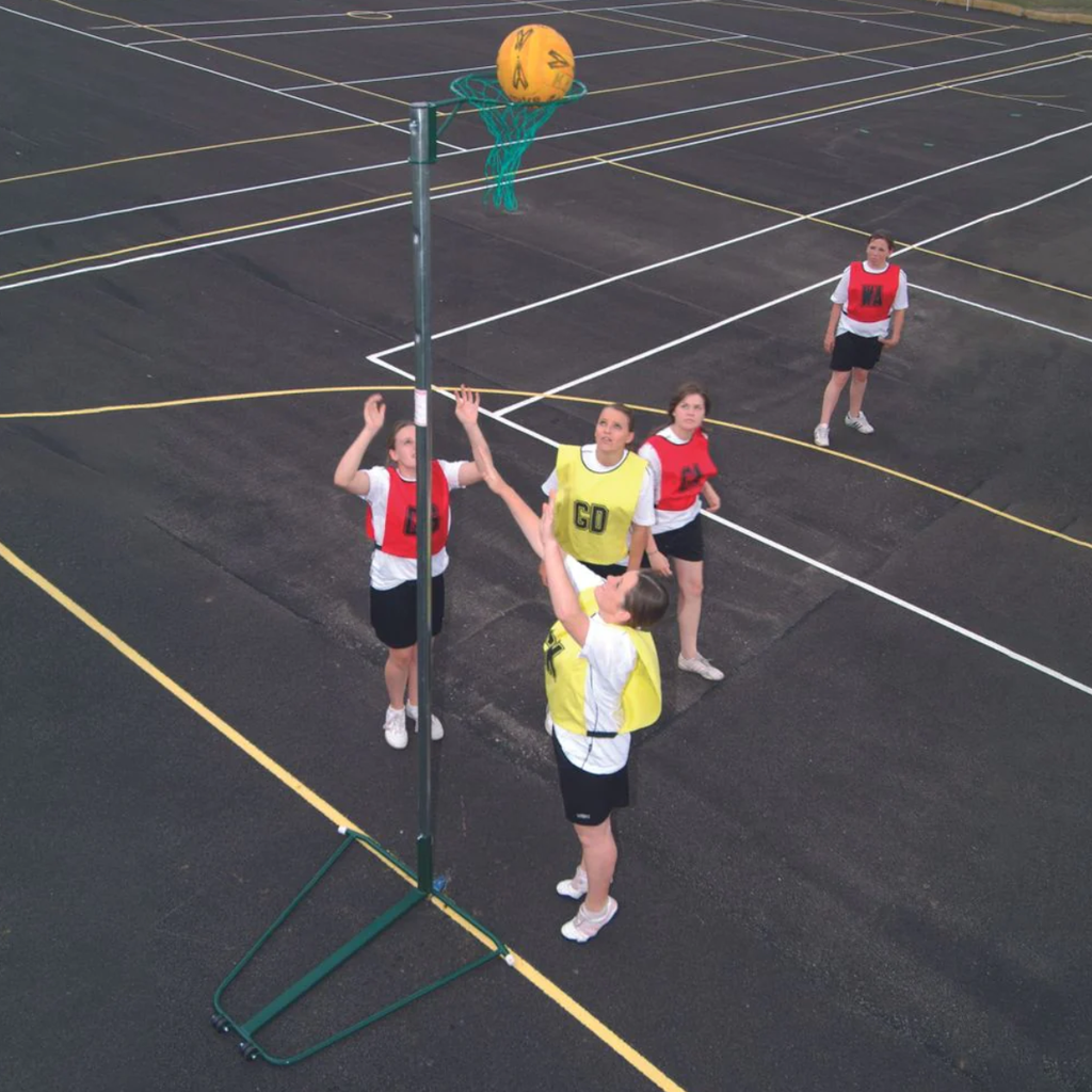 Freestanding Wheelaway Netball Posts x 2 - Green | Educational ...