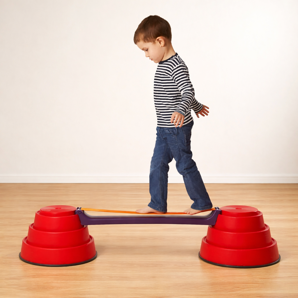 Gonge Build N’ Balance – Slack Line + 3 Red Balance Tops | www.ee ...