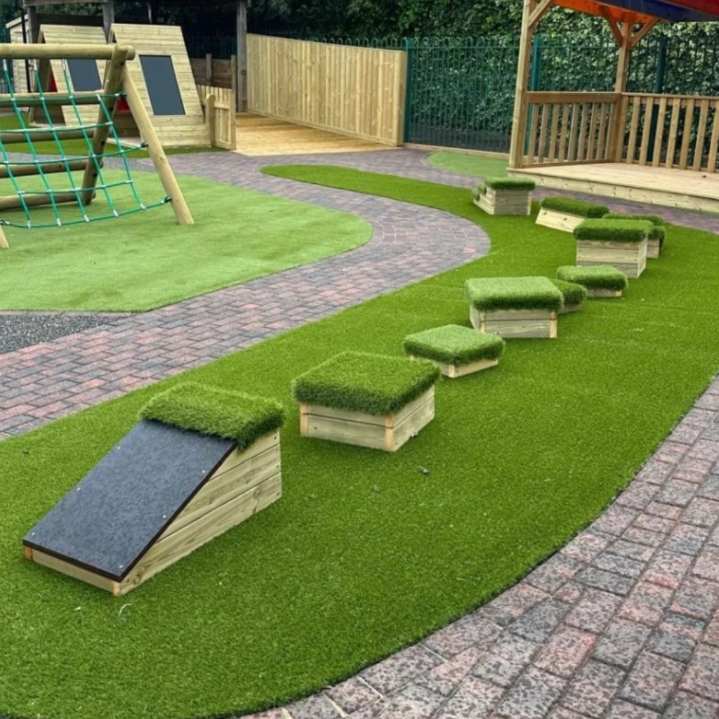 Grass Topped Physical Activity Blocks | Educational Equipment Supplies