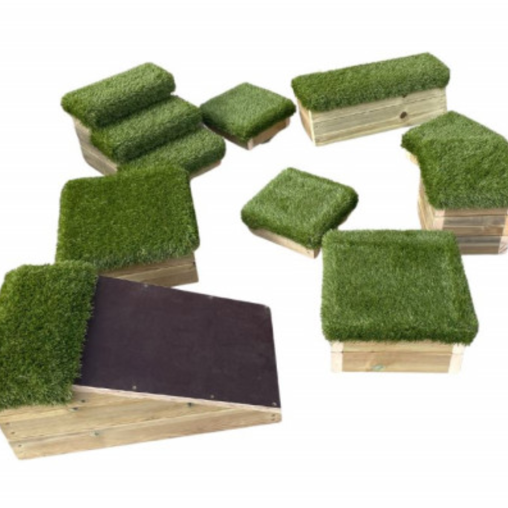 Grass Topped Physical Activity Blocks | Educational Equipment Supplies