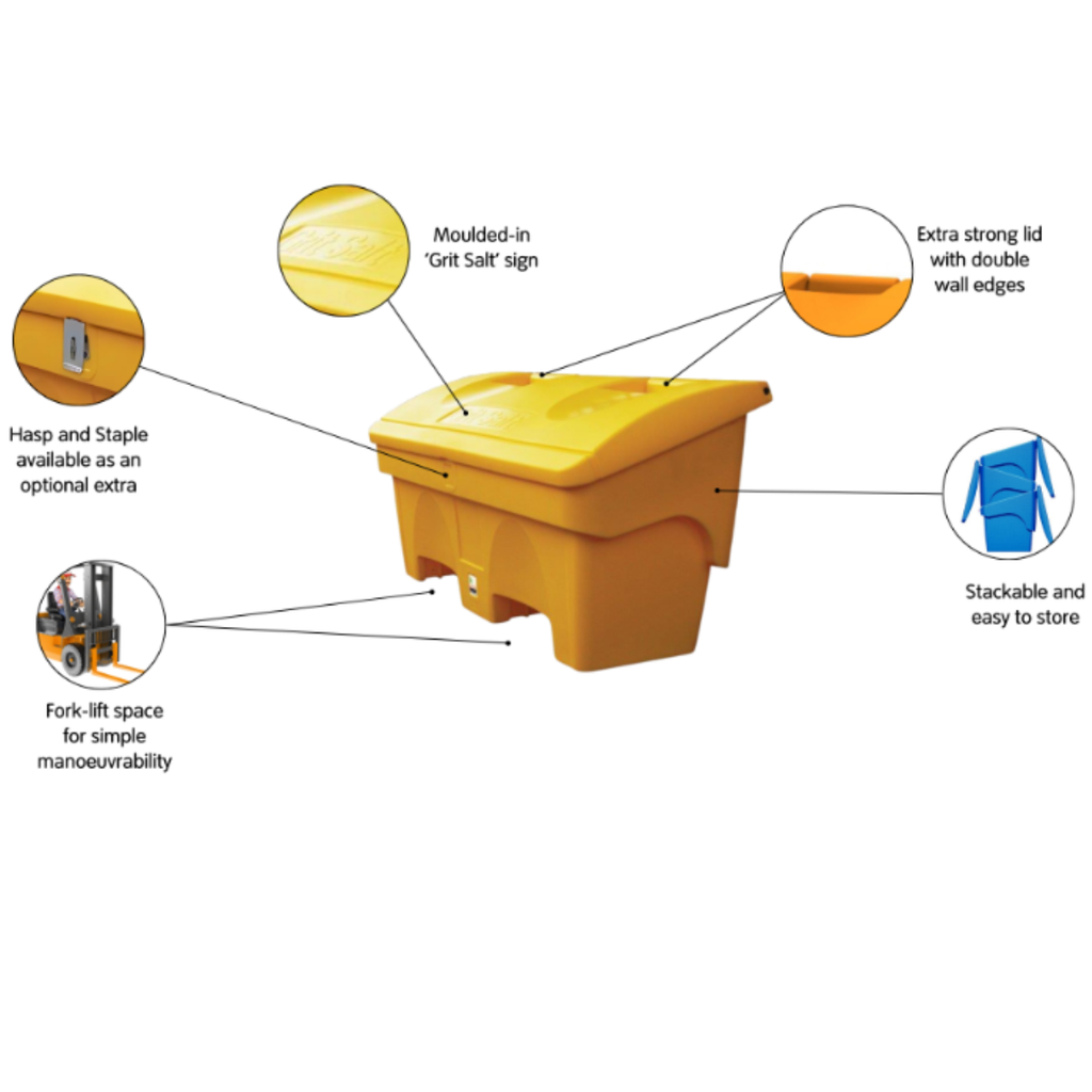 Grit / Salt Bin - Yellow | Great Outdoors | www.ee-supplies.co.uk ...