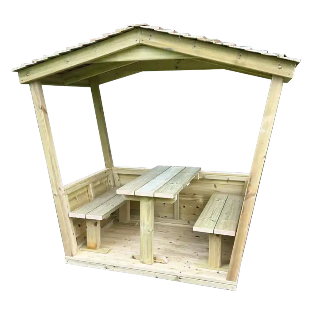 HandMade Wooden Play Hut With Seats | www.ee-supplies.co.uk ...