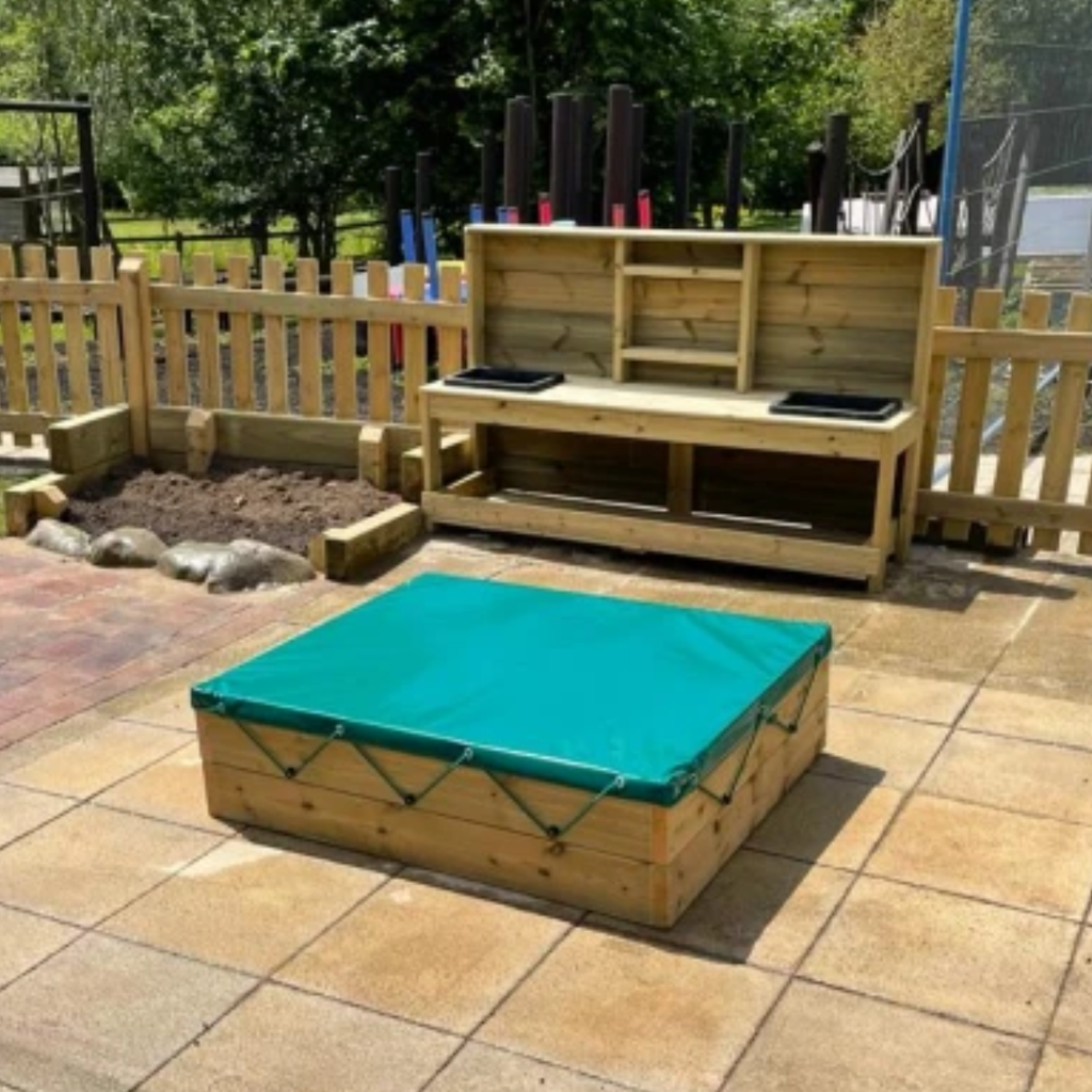 Large Wooden Sandpit With PVC Cover | Educational Equipment Supplies