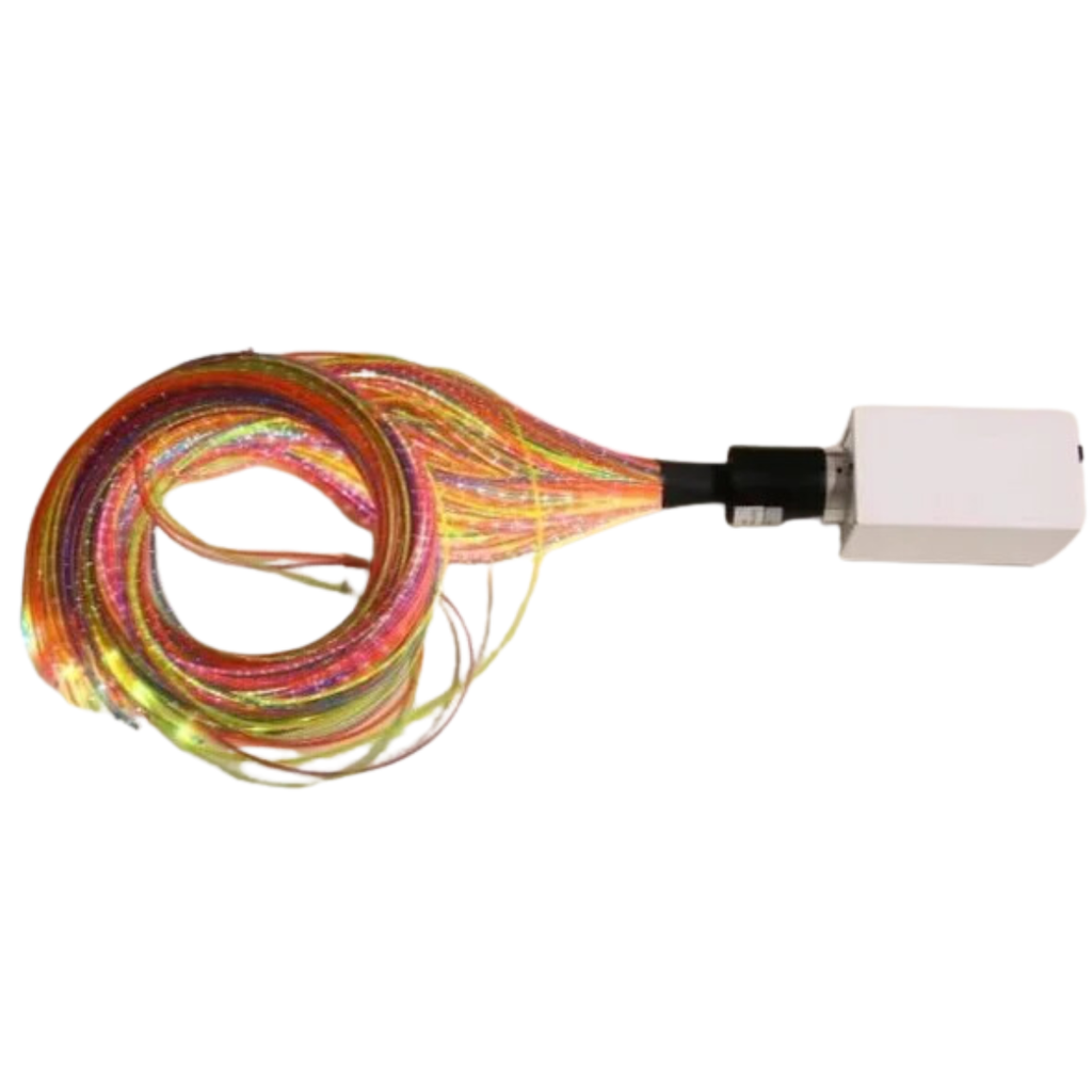 LED White Twinkle Light Source - Mains Powered + Rainbow Fibre Optic ...