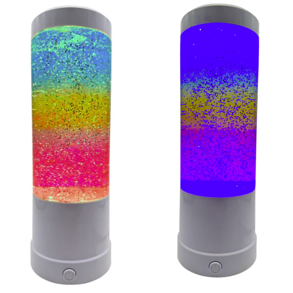 Light Up Rainbow Glitter Lamp Pkt 2 | Educational Equipment Supplies