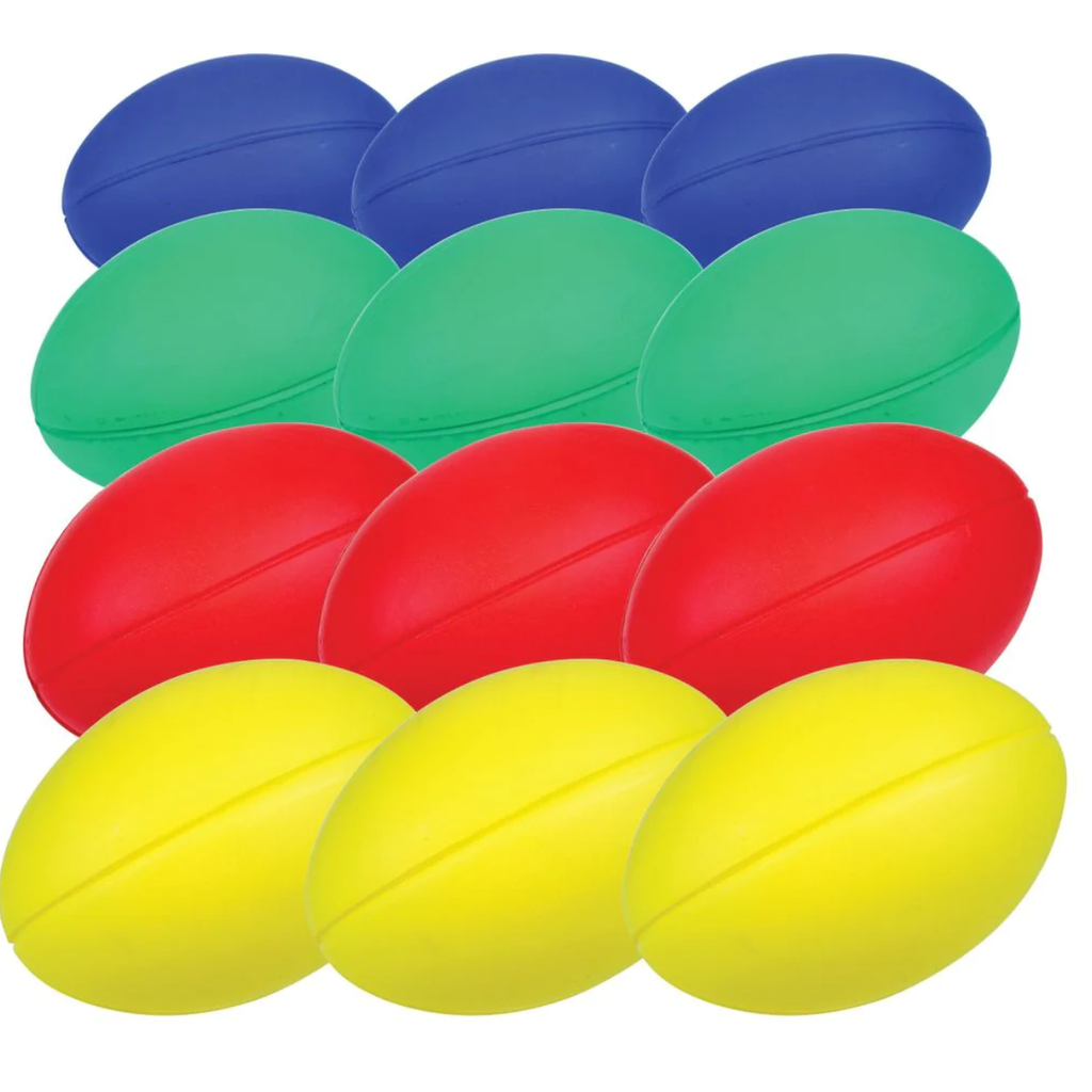 Skinned Foam Midi Rugby Ball x 12 | Educational Equipment Supplies