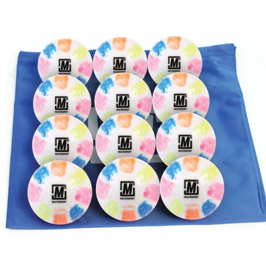 Mastersport Dimple Hockey Ball Multi Colour x 12 | www.ee-supplies.co ...
