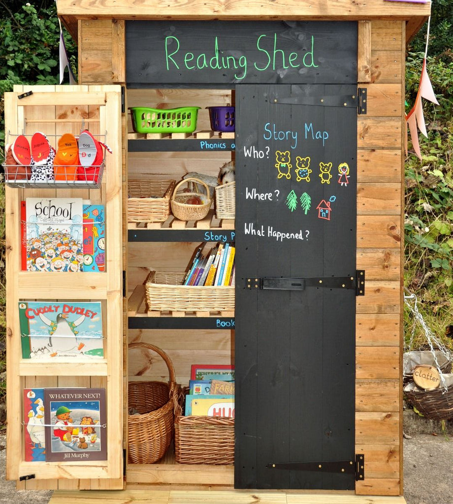 Wooden Shed - Outdoor Reading Shed & Writing Shed Bundle | Educational ...